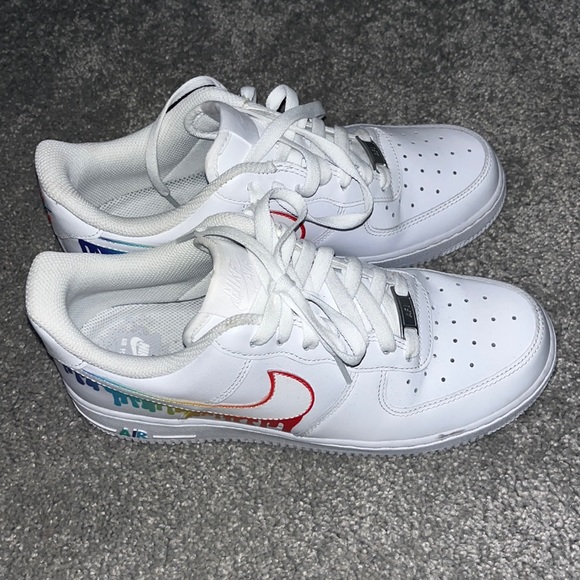 Nike | Shoes | Custom Air Force S With Rainbow Drip | Poshmark